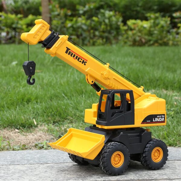 haomsj 2-in-1 Crane and Excavator Construction Truck Toy Vehicles ...